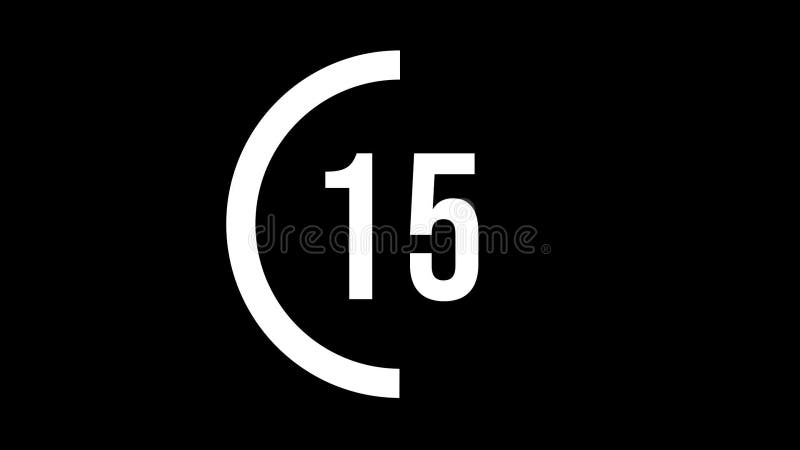 Countdown Timer with Black Background Stock Footage - Video of stop ...
