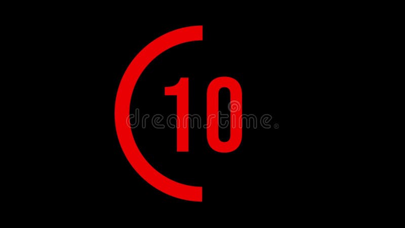 Countdown Timer with Black Background Stock Video - Video of counting ...