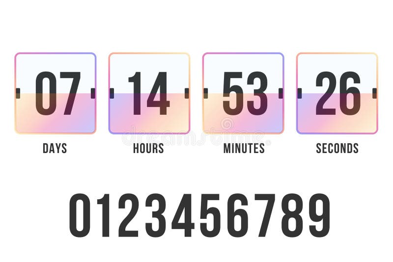 Countdown Website. Template Digital Clock Timer. Flat Design. Countdown ...