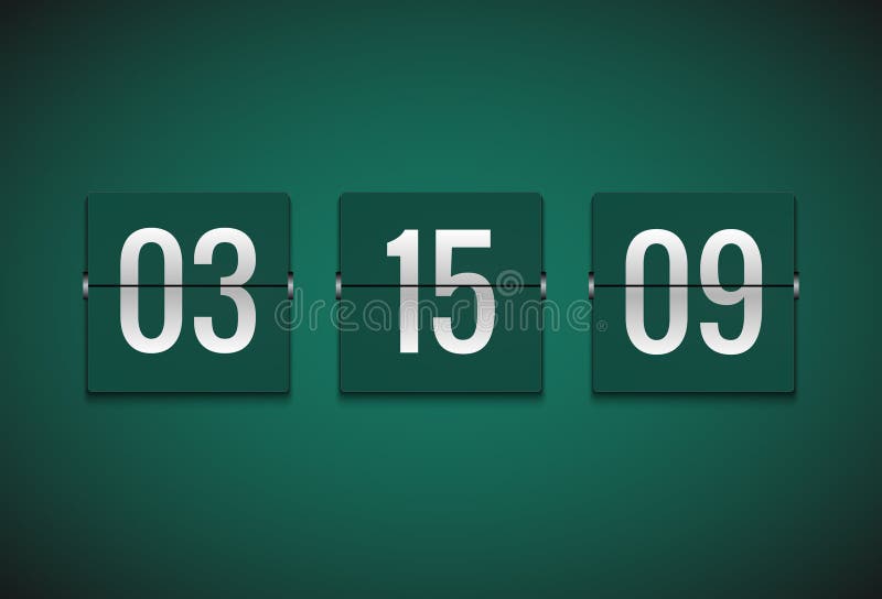 Countdown Timer Clock Counter. Flip Vector Timer Template. Display ...