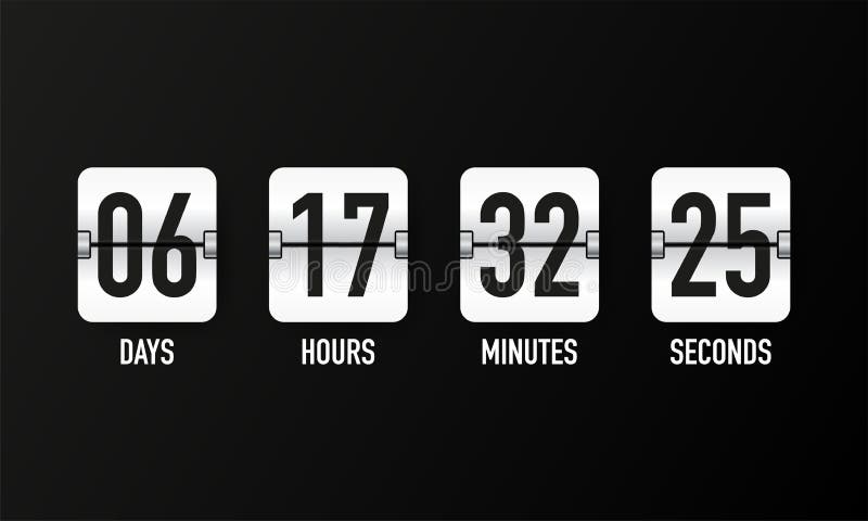 Countdown Timer. Clock Counter. Mechanical Scoreboard. Vector Template ... Countdown Timer. Clock Counter. Mechanical Scoreboard. Vector Template ...