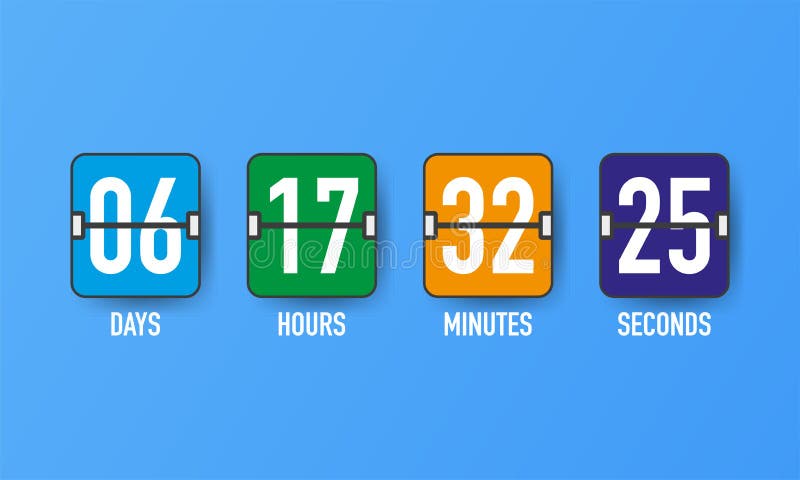 Countdown Timer. Clock Counter. Mechanical Scoreboard. Vector Template ... Countdown Timer. Clock Counter. Mechanical Scoreboard. Vector Template ...