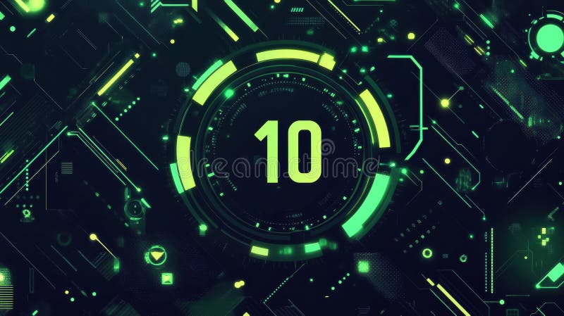 Countdown Timer Design with Sleek UX Elements and Bold Neon Green ...