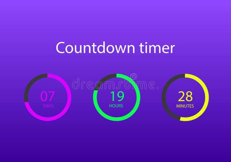 Countdown Timer Design Website Clock. Vector Illustration Eps 10 Stock ...