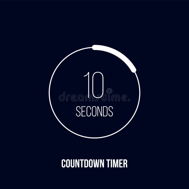 Countdown Timer Or Digital Counter Clock Vector Flat Circle Icon For Smartphone Ui Or Ux