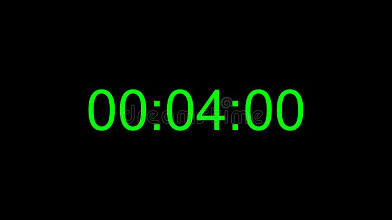 Countdown Timer Displaying Green Characters For 10 Seconds Further