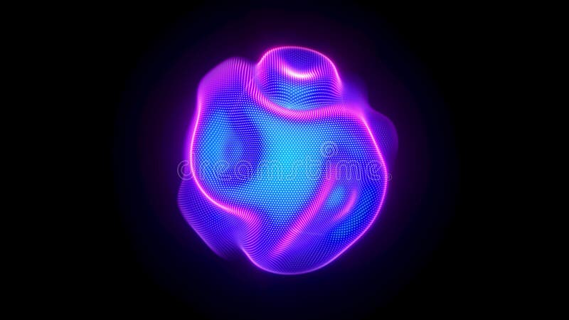 Countdown Timer: Glowing Numbers on the Waving Surface of Sphere Stock ...