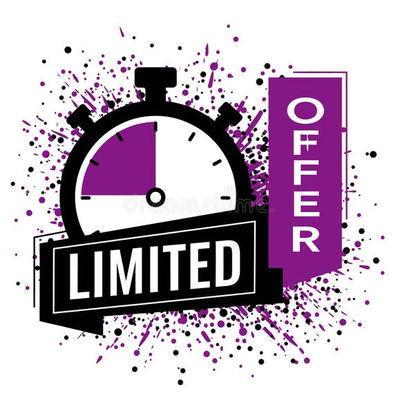 Limited Time Offer: Countdown Timer Graphic Stock Vector - Illustration ...