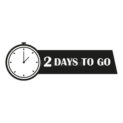 Countdown Timer Icon. Vector Clock Symbol. Two Days To Go. 2 Days To Go ...