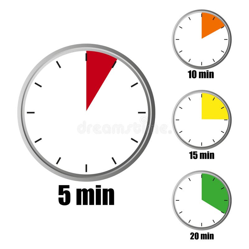 10 Minutes To 11 O`clock Analog Clock Icon Stock Illustration ...