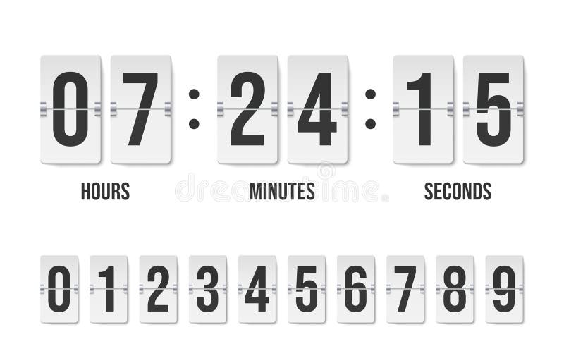 Countdown Timer. Mechanical Analog Flip Clock with Number Indicator ...