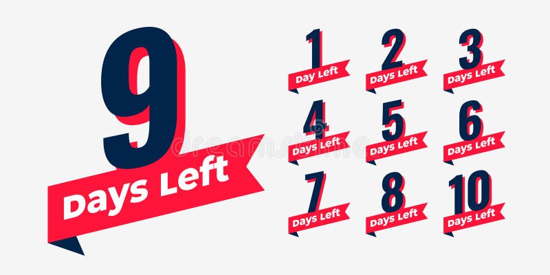 Countdown Timer With Number Of Days Left Tags Stock Vector Illustration Of Limited Marketing