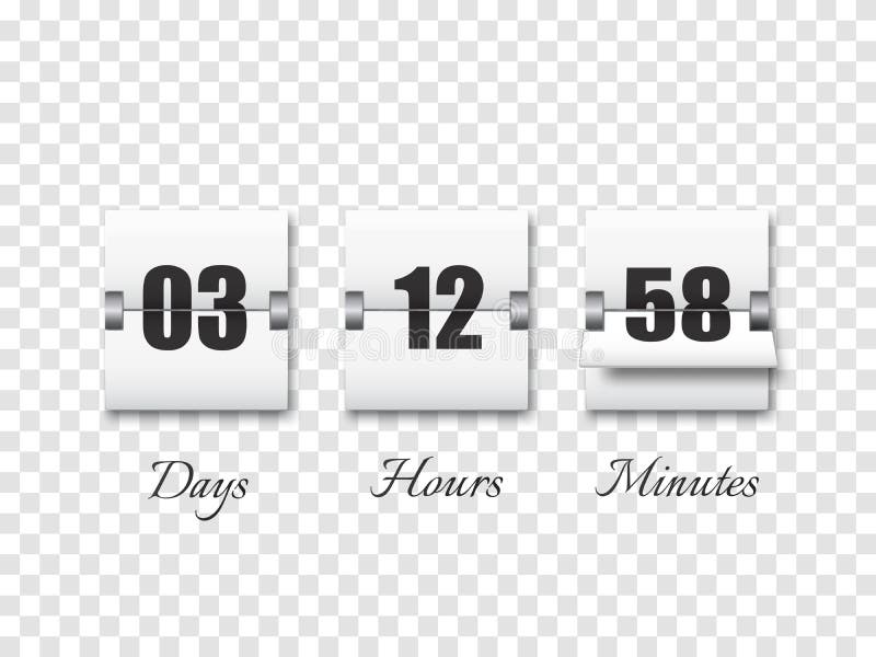 Countdown Timer with Numbers Isolated. Clock Counter Stock Vector ...