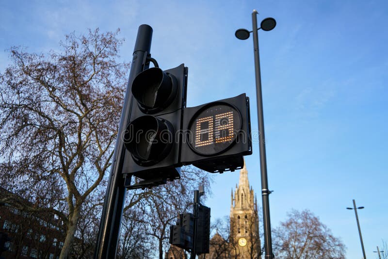 Countdown Timer at Pedestrian Crossing Traffic Light Stock Image ...