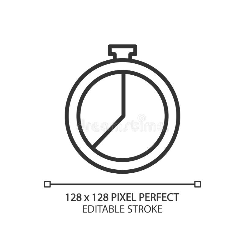 Countdown Timer Pixel Perfect Linear Icon Stock Illustration ... Countdown Timer Pixel Perfect Linear Icon Stock Illustration ...