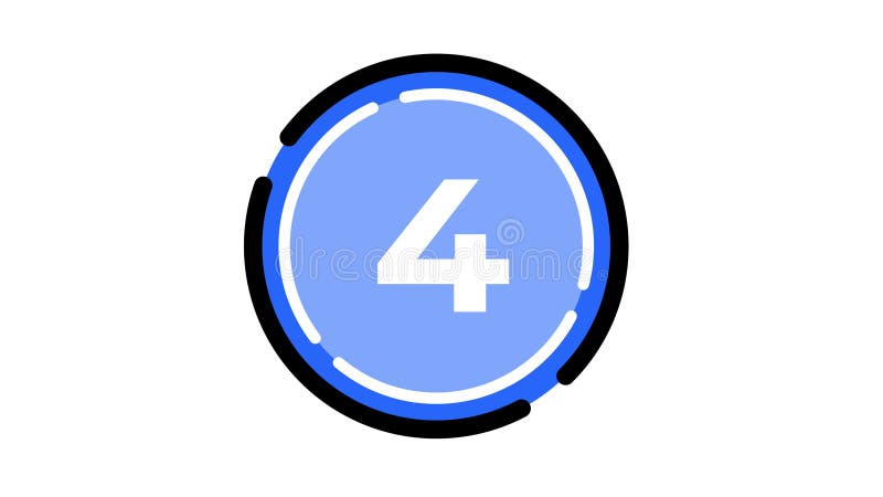 Countdown Timer Progress Icon in Cartoon Animation. Time Limit Sequence ...
