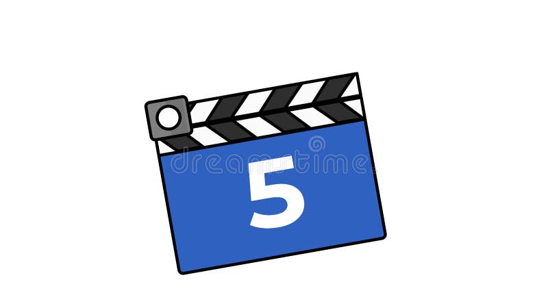 Countdown Timer Progress Icon for Movie or Cinema Intro in Cartoon ...