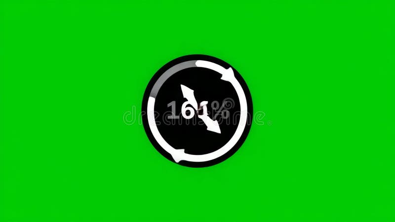 Countdown Timer 30 Seconds Circular Progress Indicator Green Screen Animation Stock Footage ...