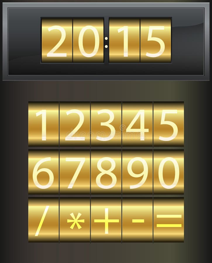 Countdown Timer. Set of White Digital Numbers Stock Vector ...