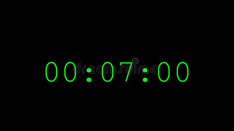 Countdown Timer Showing Green Numerals for 15 Seconds Additional ...