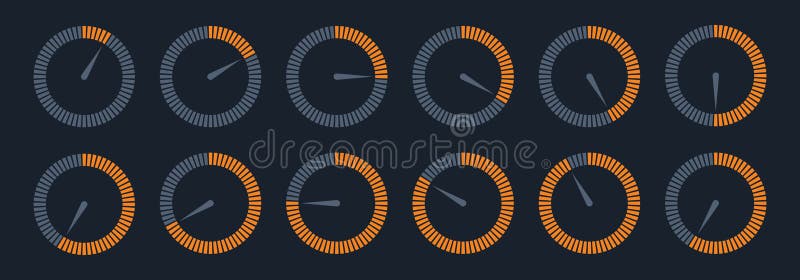 Countdown Timer, Stopwatch Vector Timer Icons Set. Vector Circle ...