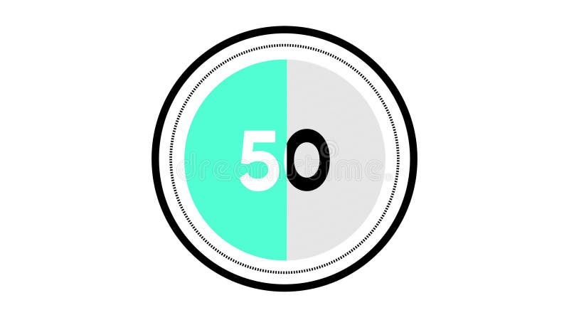 Countdown Timer from 100 To 0 Seconds. Modern Flat Design of Countdown ...