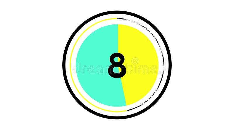 Countdown Timer from 15 To 0 Seconds Real Time. Modern Flat Design of ...