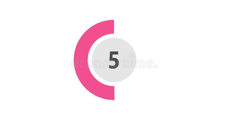 Countdown Timer from 10 To 0 Seconds Realtime. Modern Flat Design of ...