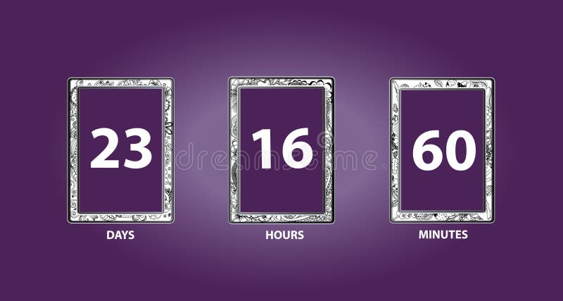 Countdown Timer Vector Clock Counter Business Sign Stock Vector