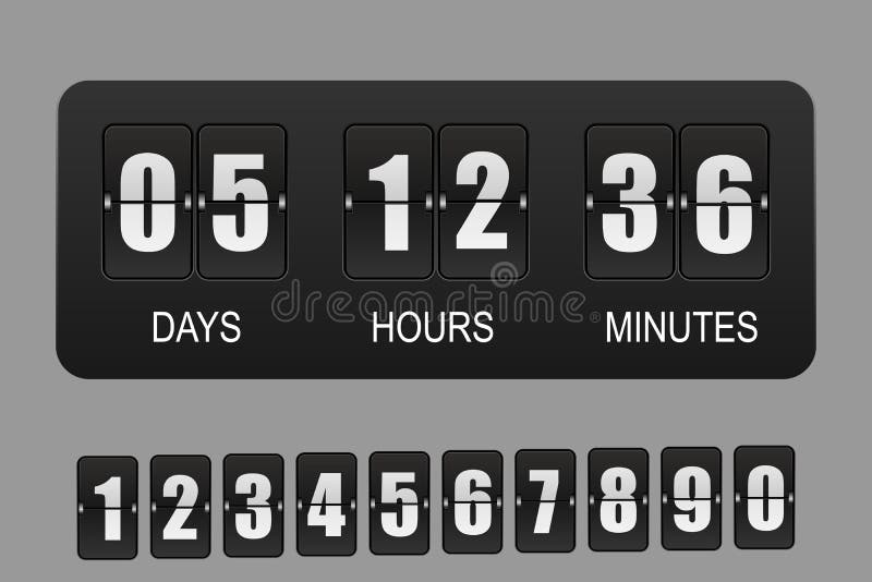 Countdown Timer. Vector Flip Clock for Your Design Stock Vector ...