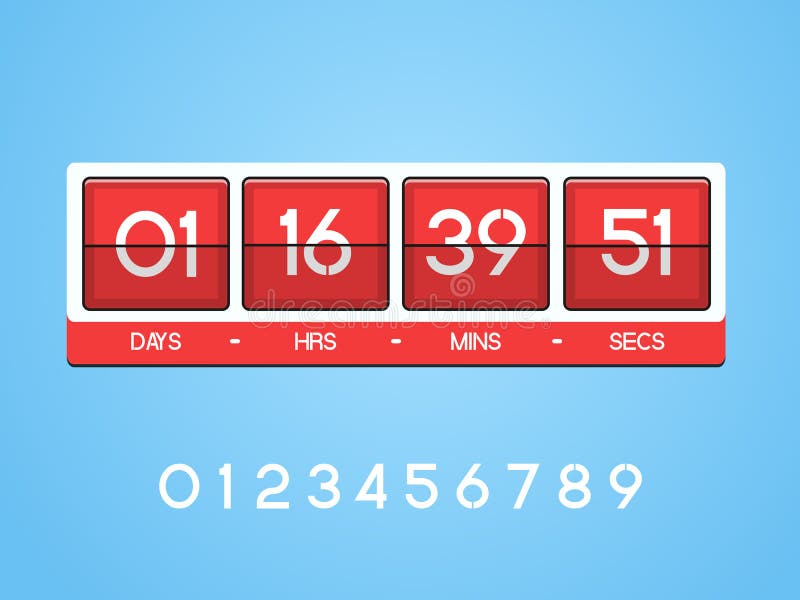 Countdown timer stock vector. Illustration of hour, minute - 71490966