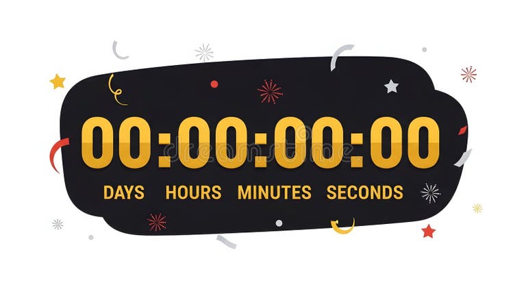 Countdown Timer with Zeroes: Time Remaining Concept Stock Illustration ...