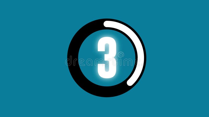 Countdown 5 To 0 Animation on Blue Background Timer Video Clip Stock ...