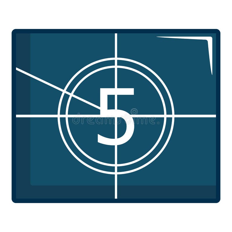 Countdown To the Beginning of the Movie Icon Stock Vector ...