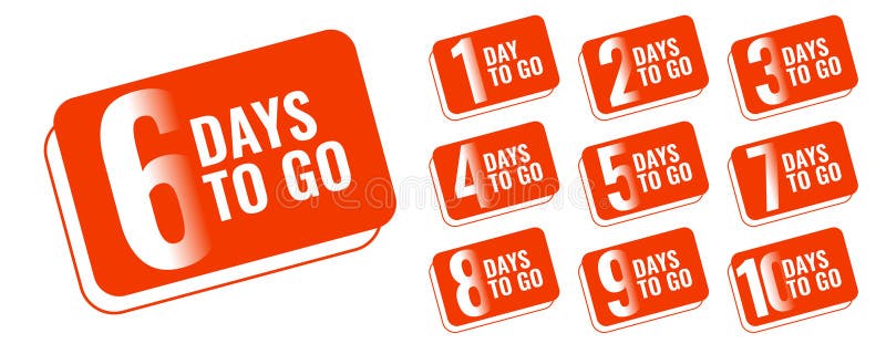 Countdown To the Big Announcement with Number of Days Left Tag Stock ...