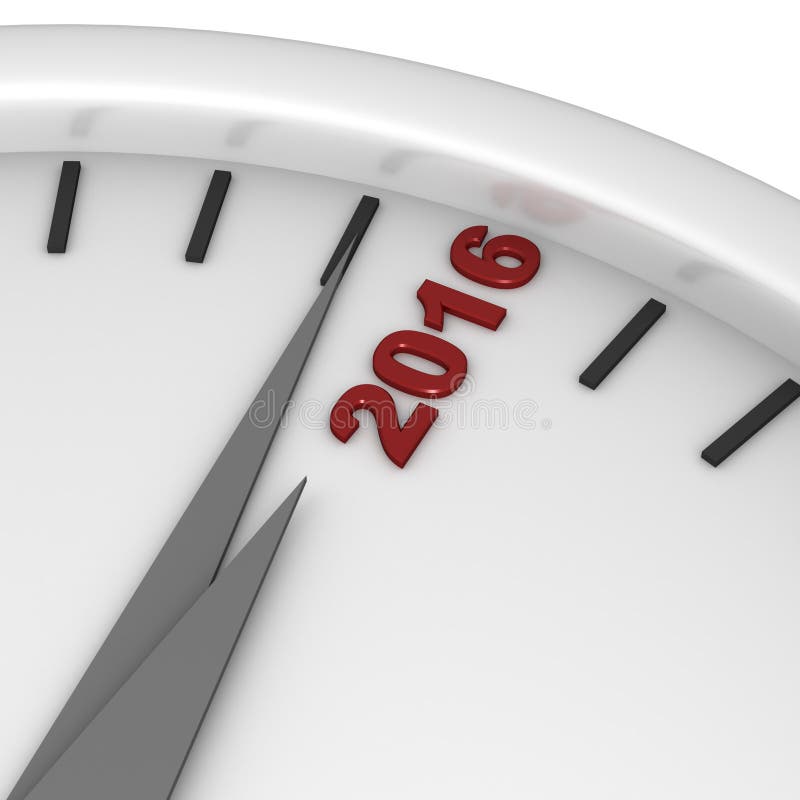Countdown to 2016 clock stock illustration. Illustration of countdown ...