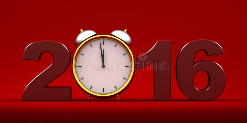 Countdown to 2016 clock stock illustration. Illustration of year - 63859063
