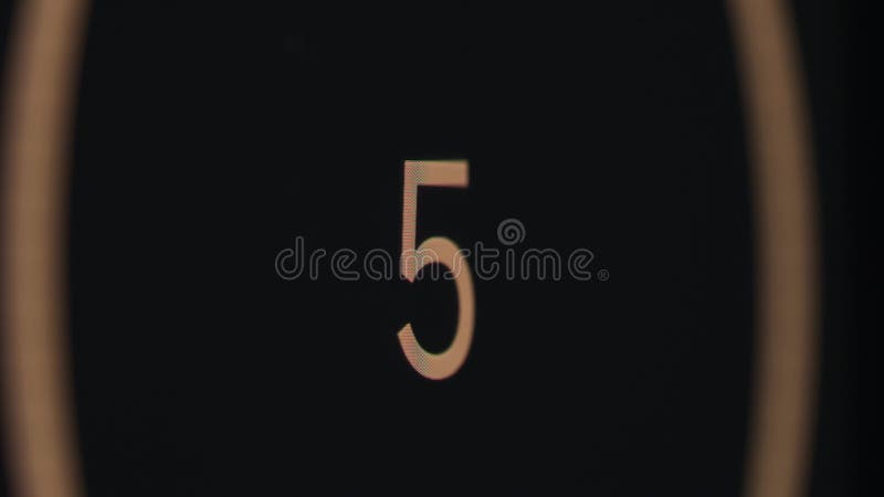 Countdown from 10 To 0 on a Dark Screen Stock Footage - Video of ...