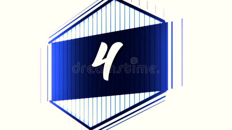 Countdown from 10 To 1 on Diamond-shaped Silver Board with Wide Blue ...