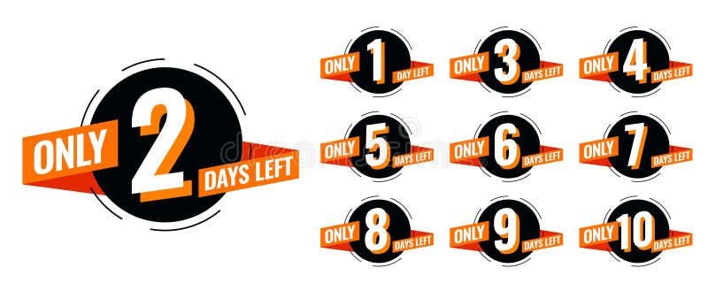 Countdown To the Last Days Left for Retail or Online Promotion Stock ...