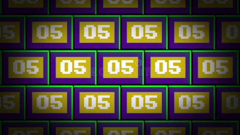 Countdown from 10 To 0 Pattern. Pixel Text, 80s Retro Style Abstract ...