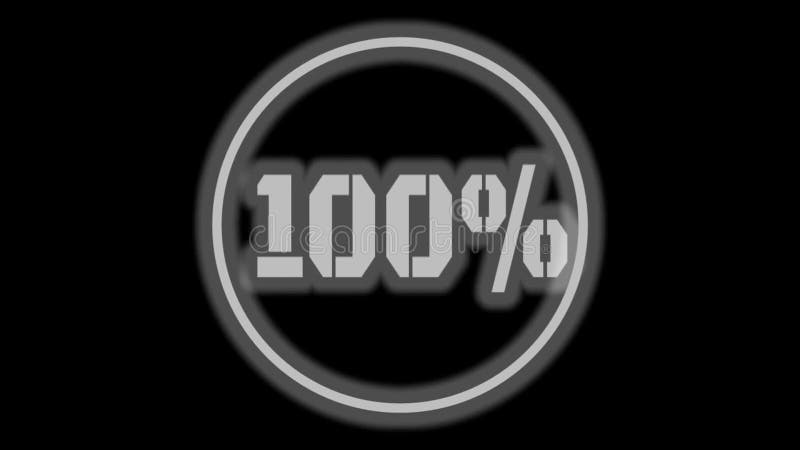 Countdown from 0 To 100 Percentage on Black Background Stock Video ...