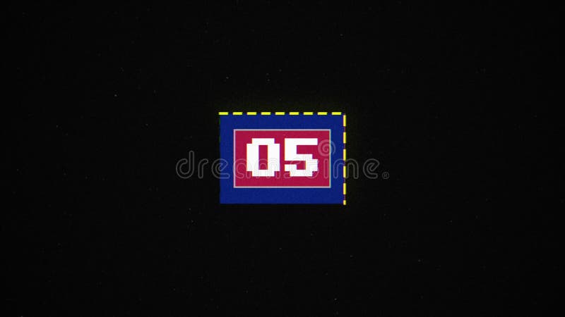 Countdown from 10 To 0. 80s Pixel Style, Minimalistic Glitched Timer. Stock Video - Video of ...