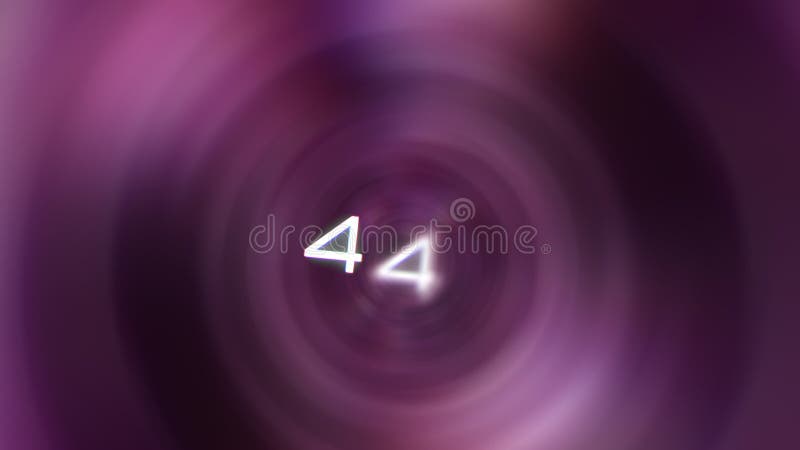 Countdown from 10 To 0 Second with 3D Render Animation of Purple Tunnel Light Futuristic ...