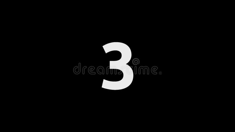 Countdown from 1 To 5 with Zoom Effect on Black Background Stock Video ...