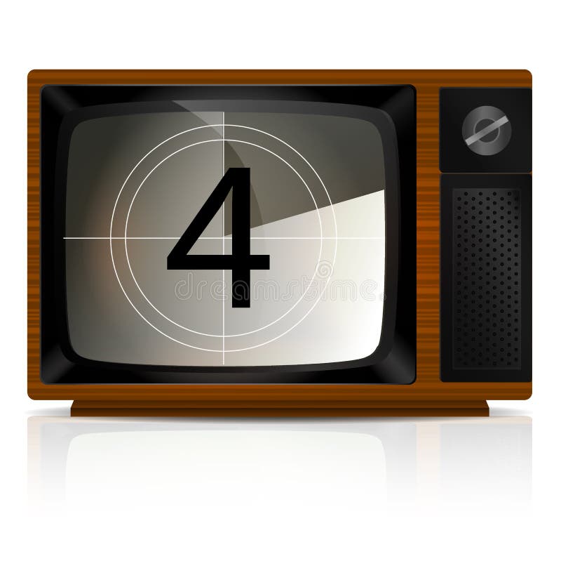 Countdown on the Retro TV Screen. Stock Photo - Image of monochrome ...