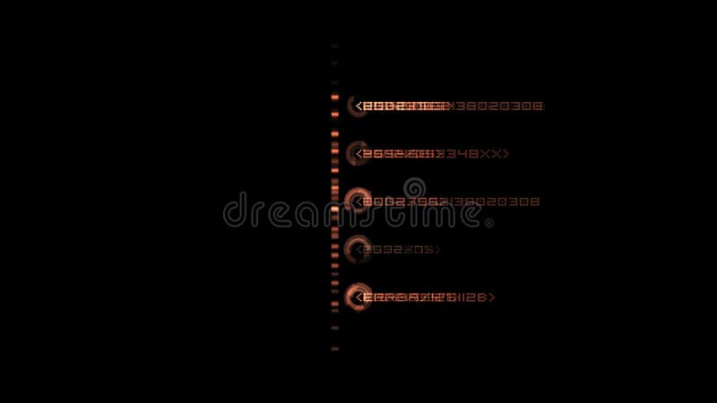 Countdown UI HUD Information Blocks, Construction of Letters and ...