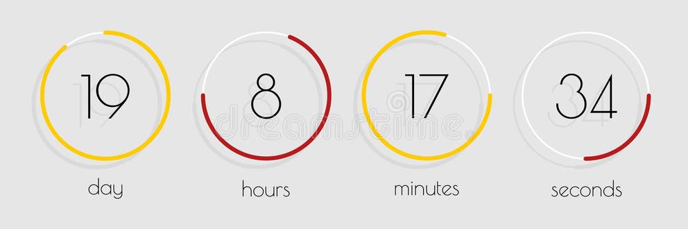Countdown Website. Template Digital Clock Timer. Flat Design. Countdown ...