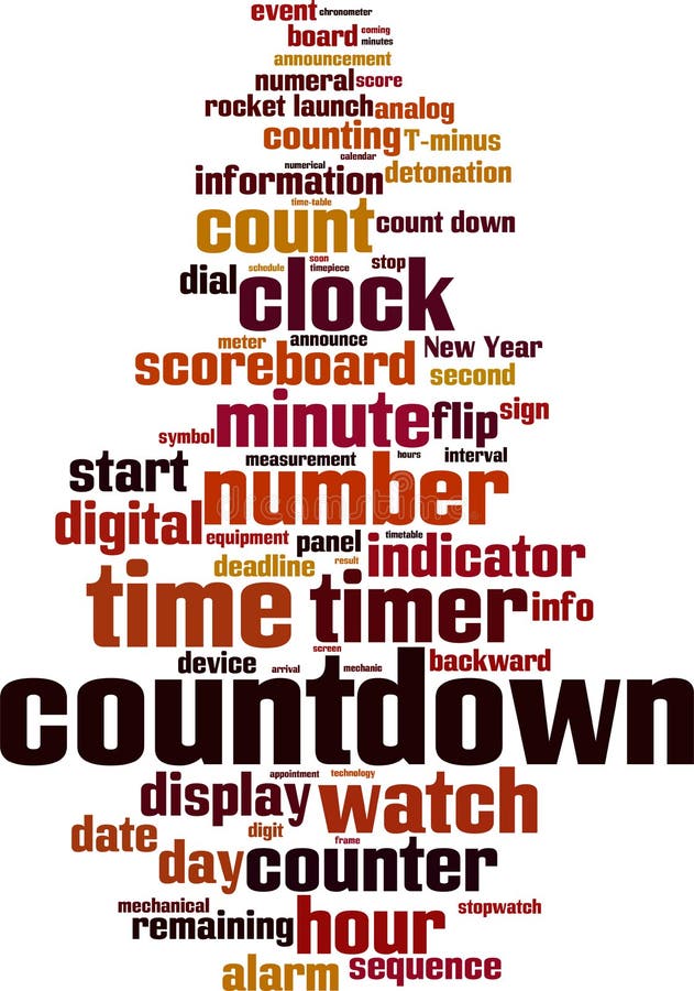 Countdown Word Calendar Time Counting Anticipation Waiting Stock ...