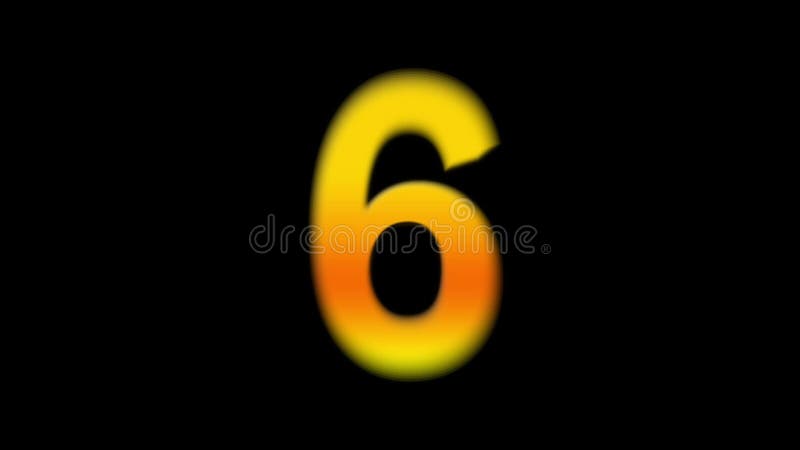 Countdown in Yellow Numbers on a Black Background Stock Video - Video ...
